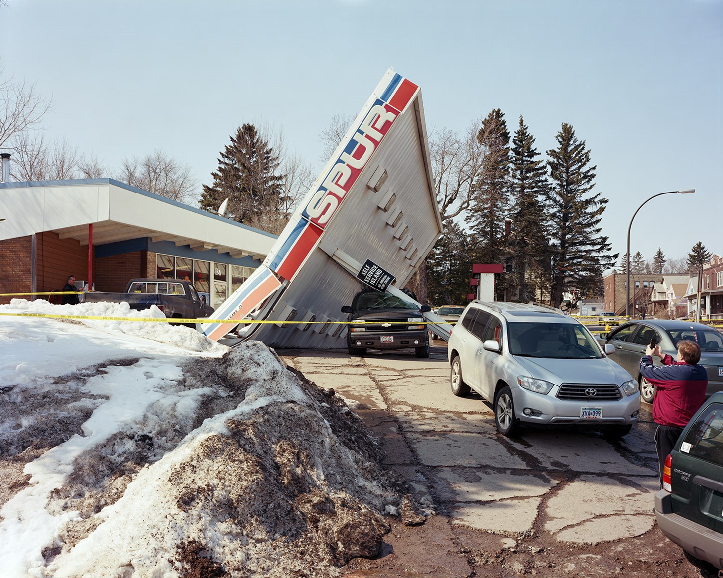 Gas Station Collapse | Photograph by K. Praslowicz | K. Praslowicz